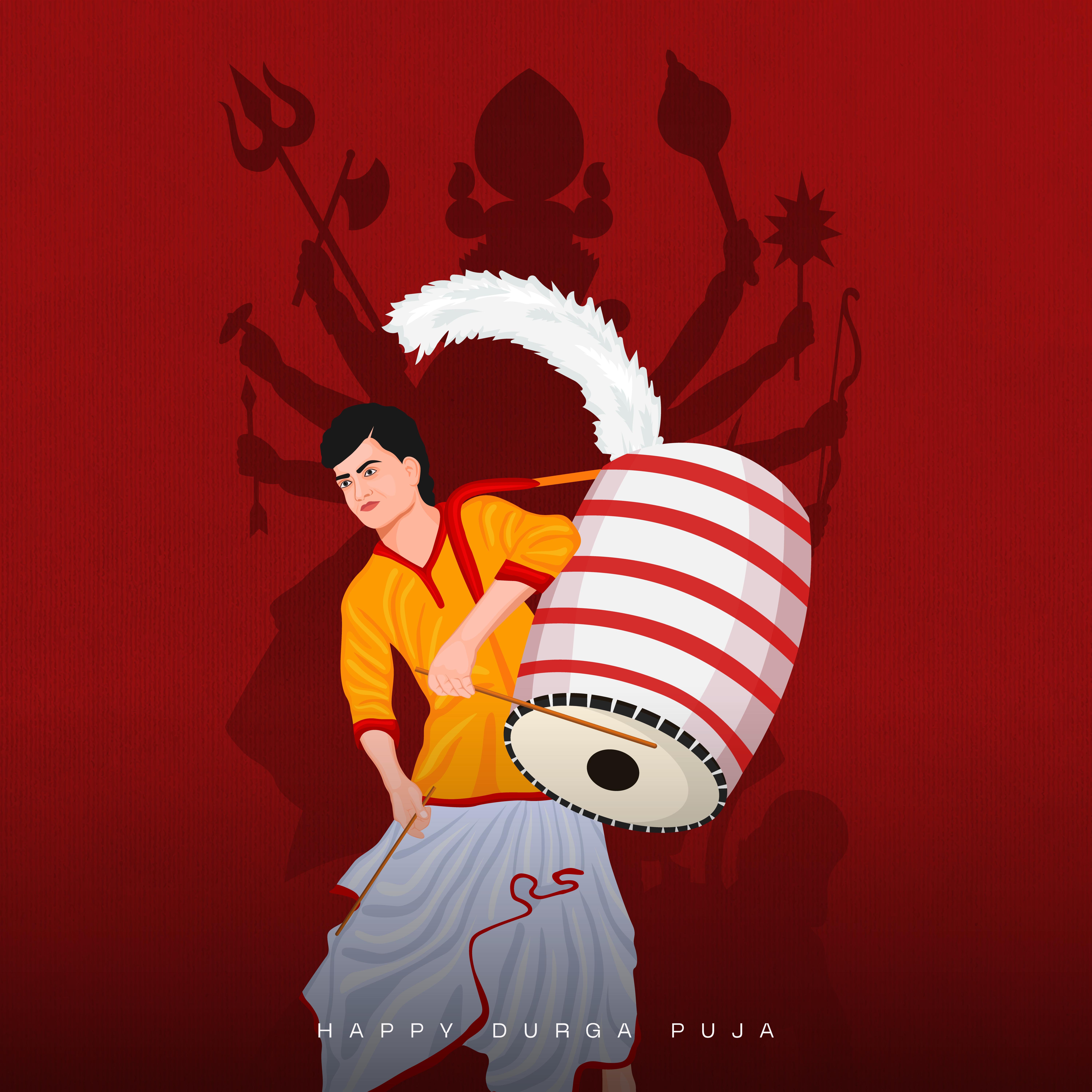 Posterit - Puja Dhaki PNG | PSD | Vector