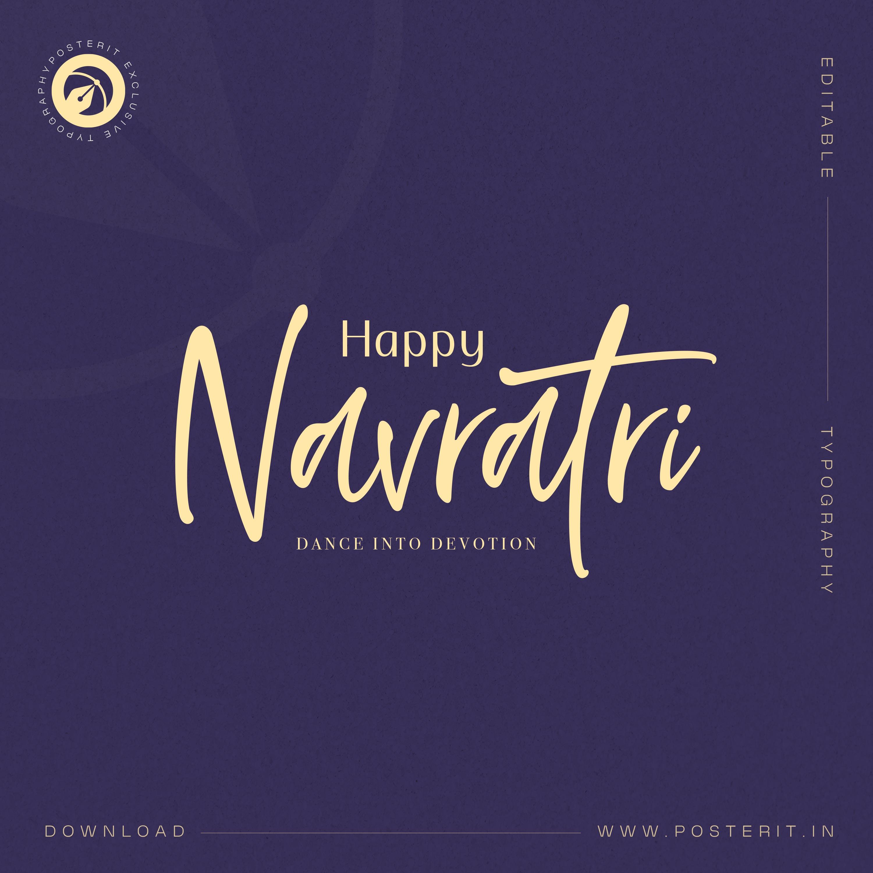 Posterit - Navaratri Text PSD