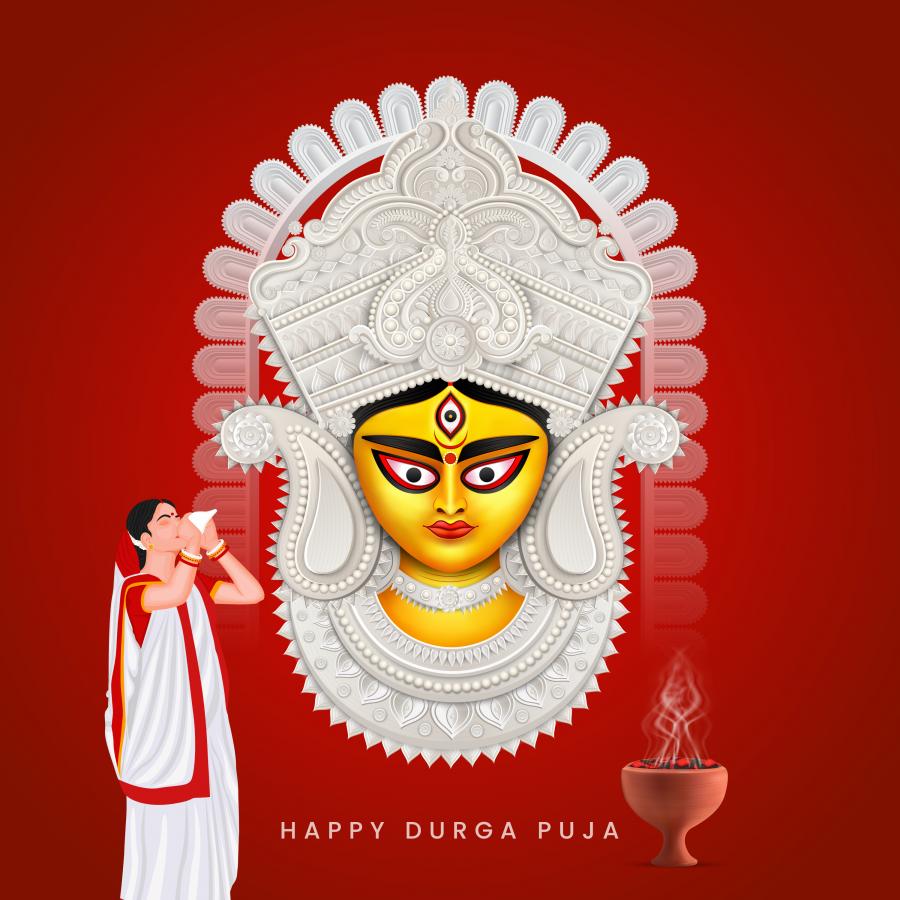 Posterit - Durga puja sale poster design PSD | Vector