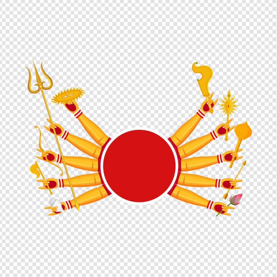 Posterit - Maa Durga Ten Hands with Weapons