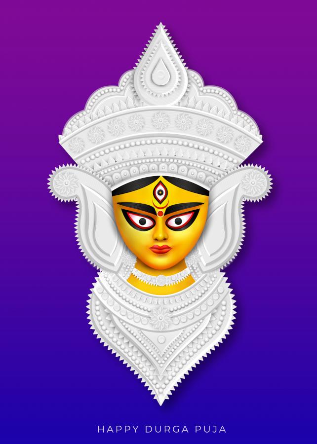 Posterit - Durga Face Design Poster