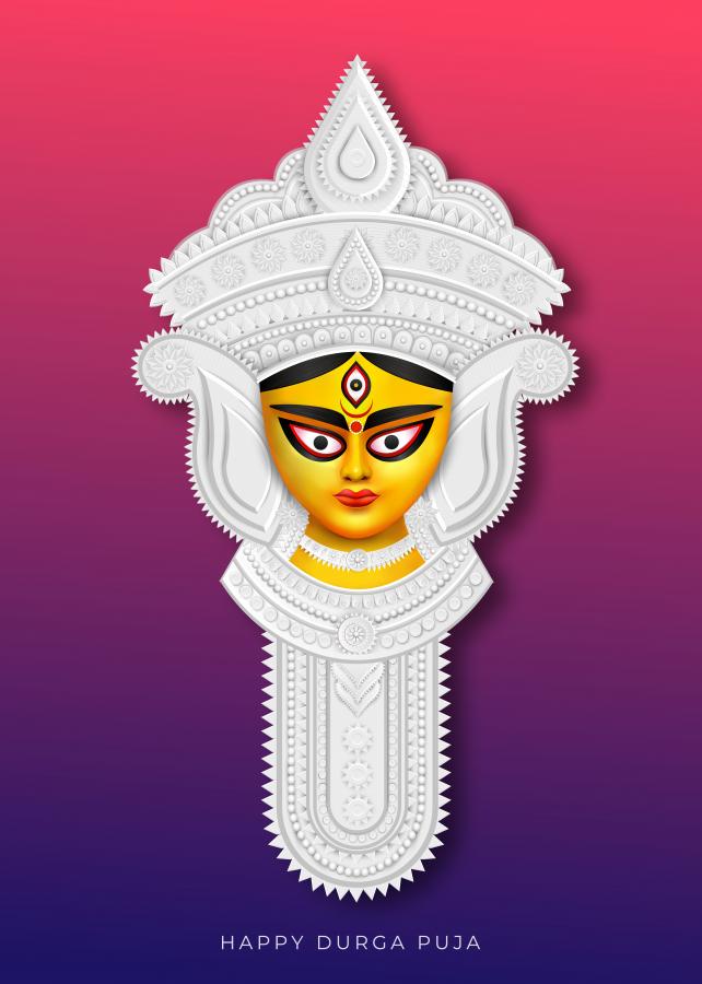 Posterit - Goddess Durga Face PSD | EPS | PNG