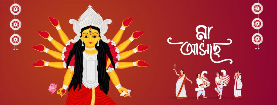 Posterit - Durga Puja Stage PSD | Vector