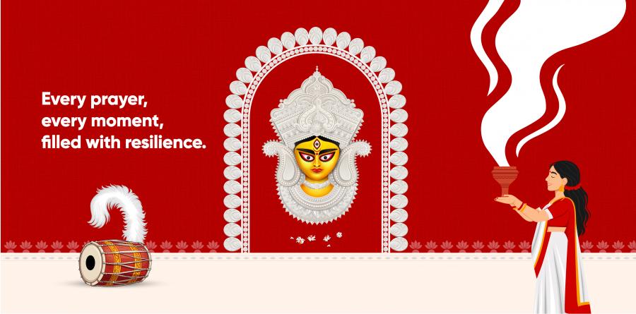 Posterit - Durga Puja Stage PSD | Vector