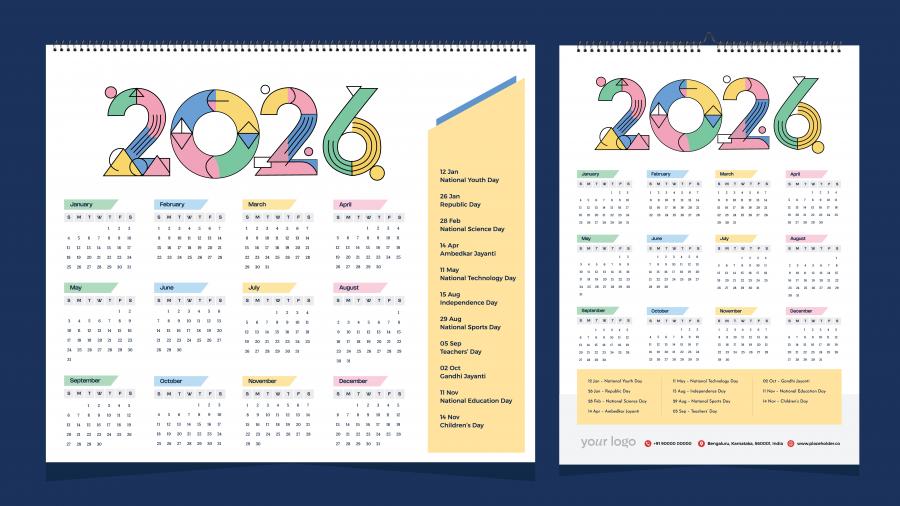 Posterit - 2026 Wall Calendar PSD