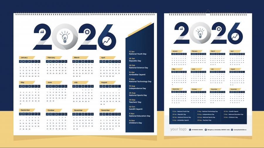 Posterit - Editable 2026 Calendar PSD